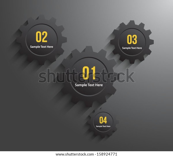 Modern Design Template Gears Infographics Business Stock Vector ...