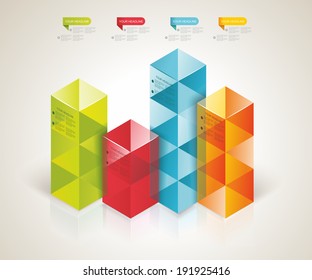 Isometric Infographic Design Gradient Hologram Effect Stock Vector ...