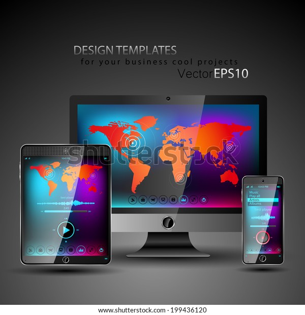 Modern Devices Design Templates Your Cool Stock Vector (Royalty Free ...