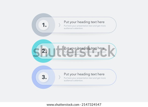 Modern Diagram Three Steps Numbers Place Stock Vector (Royalty Free ...
