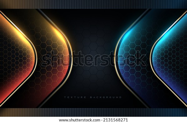 Modern Dimension Background Blue Orange Light Stock Vector (Royalty ...