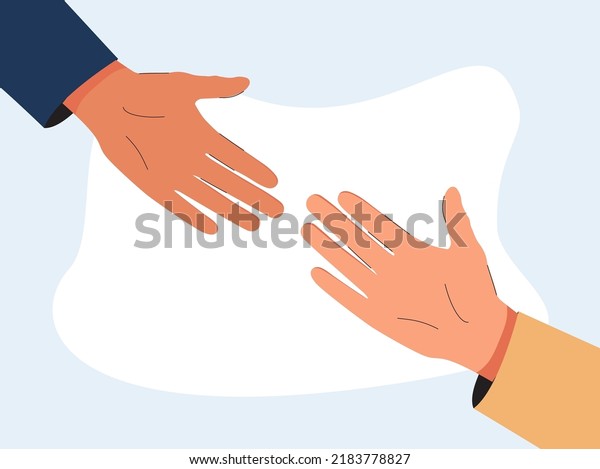 Dessin moderne de deux mains se : image vectorielle de stock (libre de ...