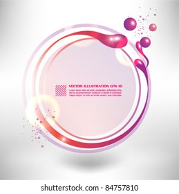 Modern Droplet Circle Frame Design Stock Vector (Royalty Free) 84757810 ...