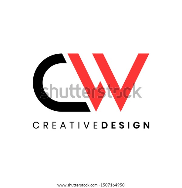 Modern Elegant Letter Cw Logo Design Stock Vector (Royalty Free ...