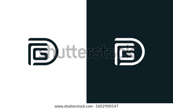Modern Elegant Line Art Letter Fgd Stock Vector (Royalty Free) 1602900547