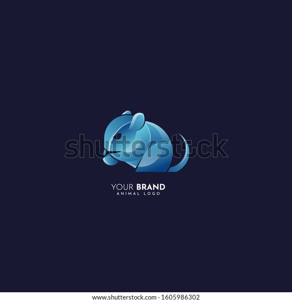 Modern Elegant Mouse Logo Stock Vector (Royalty Free) 1605986302 ...