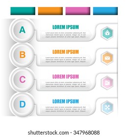Business Infographic Template Pointers Icons Vector Stock Vector ...