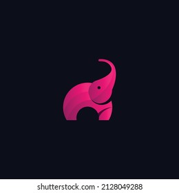 Modern Elephant Logo Design Using Illustrator Stock Vector (Royalty ...