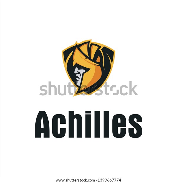Modern Emblem Achilles Logo Design Stock Vector (Royalty Free ...