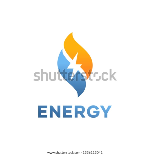 Modern Energy Leaf Logo Design Idea Stock Vector (Royalty Free ...