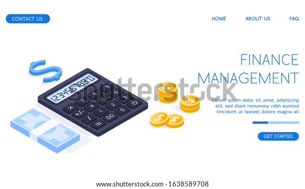 Modern Finance Management Vector Isometric Technology Stock Vector ...