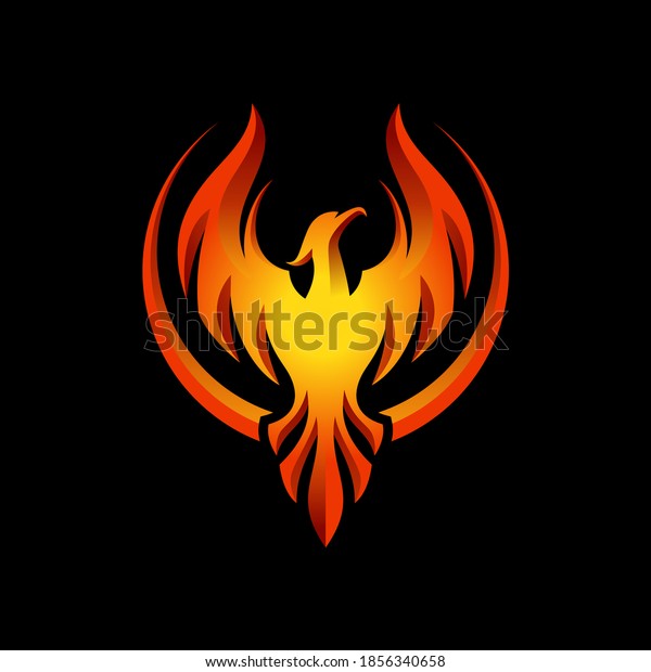 Modern Flaming Phoenix Logo Designs Template Stock Vector (Royalty Free ...
