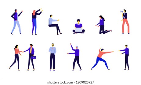 Set Male Female Characters Using Aluminium Stock Vector (Royalty Free ...