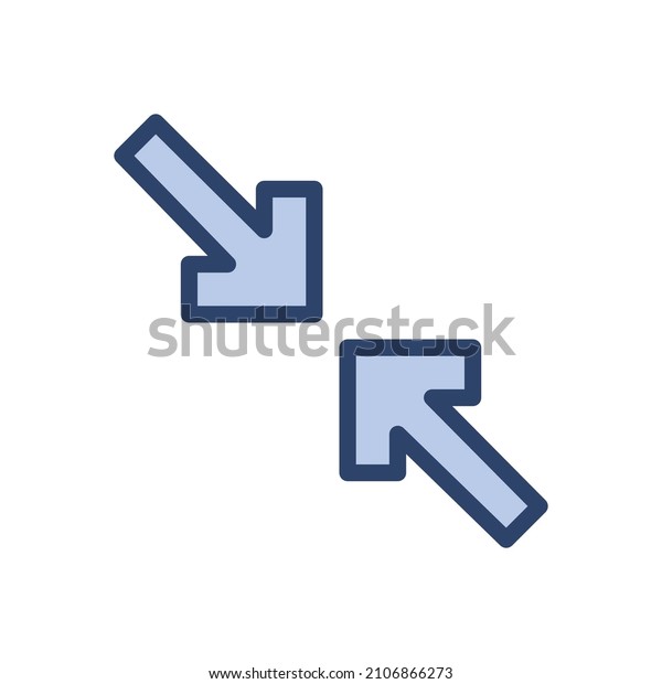 Modern Flat Compress Symbol Icon Stock Vector (Royalty Free) 2106866273 ...