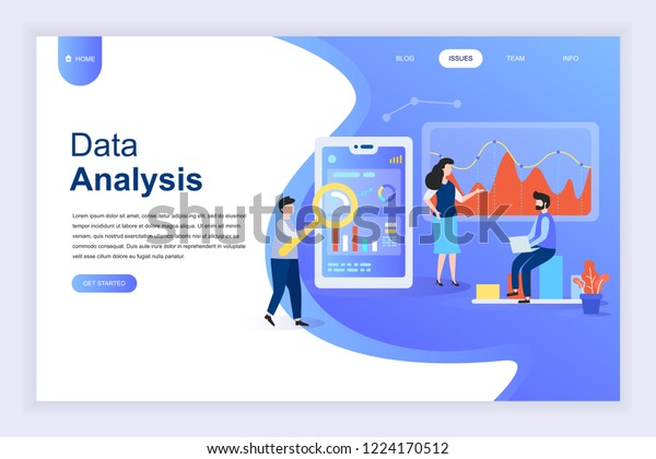 Modern flat design concept of Big Data Analysis for website and mobile ...