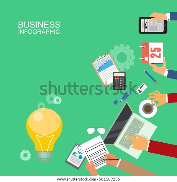 Modern Flat Design Marketing Research Creative Stock Vector (Royalty ...
