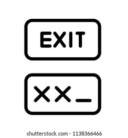Modern Flat Exit Icons Stock Vector (Royalty Free) 1138366466 ...