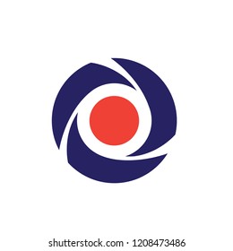 Modern Flat Industrial Circle Rotation Logo: vector de stock (libre de ...
