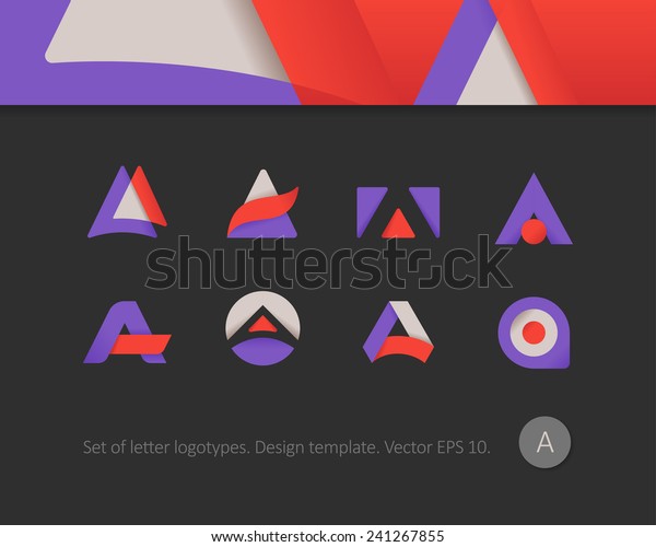 Modern Flat Logotypes Letter Icon Stock Vector (Royalty Free) 241267855 ...