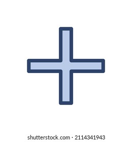 Modern Flat Plus Symbol Icon Stock Vector (Royalty Free) 2114341943 ...