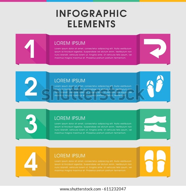 Modern Flip Infographic Template Infographic Design Stock Vector ...