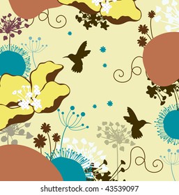 Modern Floral Wallpaper Design Stock Vector (Royalty Free) 43539097 ...