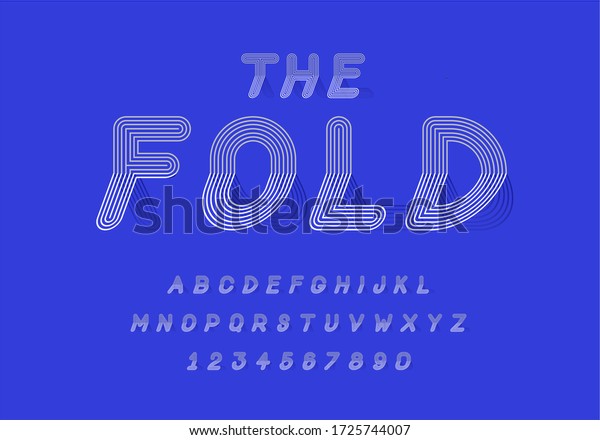 Modern Folded Paper Typography Design Vector Stock Vector (Royalty Free ...