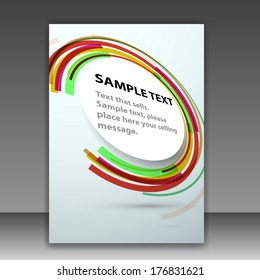 Vektor Stok Modern Folder Template Bright Round Circle (Tanpa Royalti ...