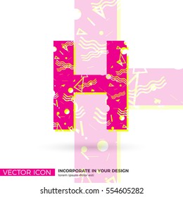 Modern Font Vector Letter H Stock Vector (Royalty Free) 554605282 ...