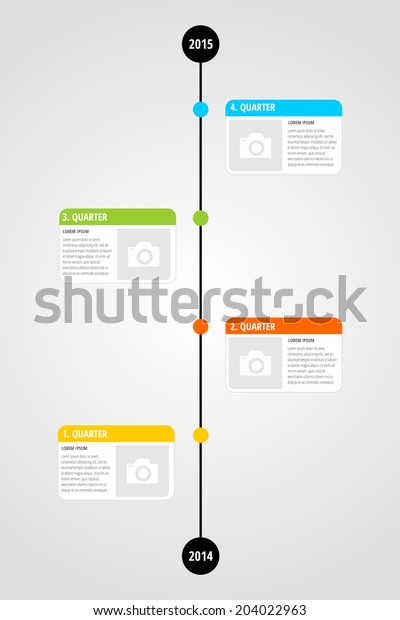Modern Four Quarter Timeline Infographic Template Stock Vector (Royalty ...