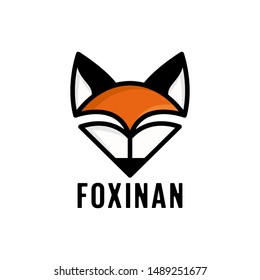 Modern Fox Vector Logo White Background Stock Vector (Royalty Free ...