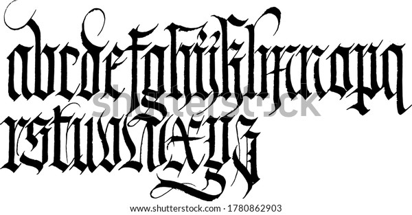 Modern Full Gothic Alphabet On White Stock Vector (Royalty Free ...