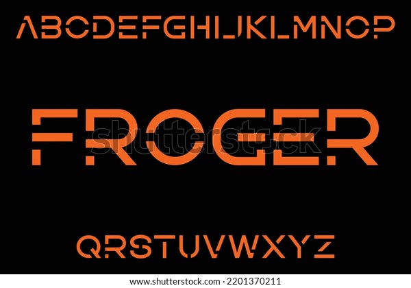 Modern Futuristic Sharp Edges Font Vector Stock Vector (Royalty Free ...