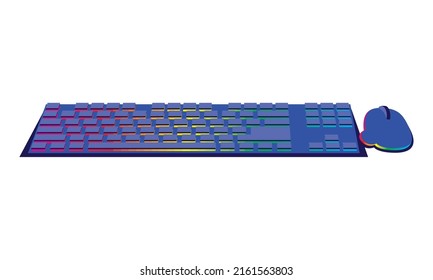 Modern Gamer Keyboard Mouse Tech Stock Vector (Royalty Free) 2161563803 ...