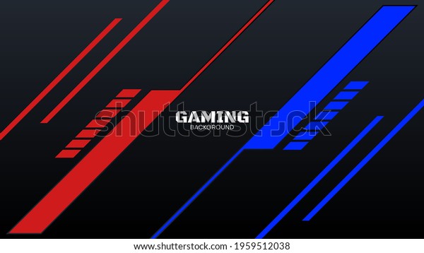 Modern Gaming Background Blue Red Color Stock Vector (Royalty Free ...