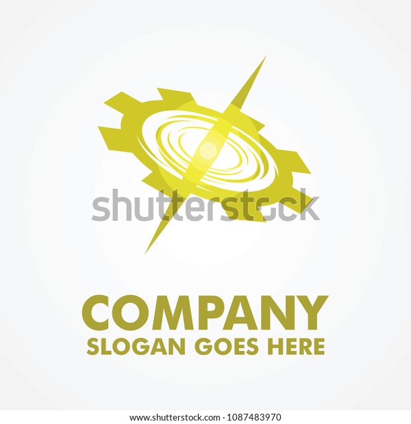 Modern Gear Spark Star Logo Template Stock Vector (Royalty Free ...