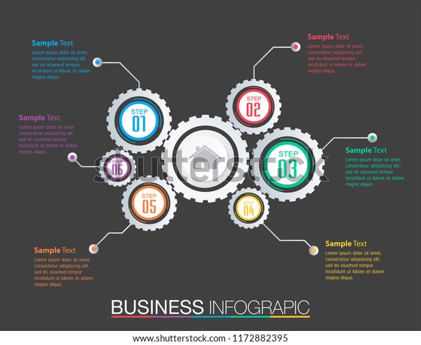 Modern Gear Text Box Template Website Stock Vector (Royalty Free ...