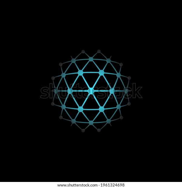 Modern Geodesic Graphic Logo Icon Pattern Stock Vector (Royalty Free ...