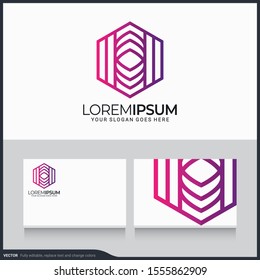 Modern Geometric Abstract Logo Design Editable Stock Vector (Royalty ...