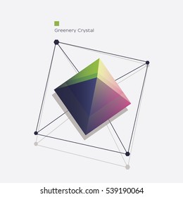 Modern Geometric Abstract Shape Crystal Formation Stock Vector (Royalty ...