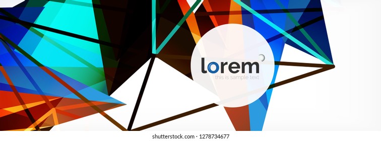 Modern Geometric Background Poster Template Polygonal Stock Vector ...