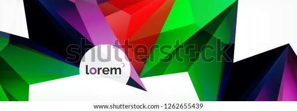 Modern Geometric Background Poster Template Polygonal Stock Vector ...