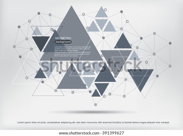 Arrière-plan géométrique moderne.Arrière-plan vectoriel triangle ...