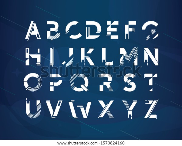 Modern geometric futuristic vector alphabets Font design. Cool Letters ...
