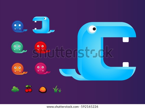 Modern Germs Monster Maze Video Game Stock Vector (Royalty Free ...