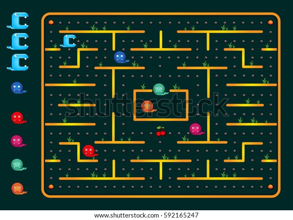 Modern Germs Monster Maze Video Game 스톡 벡터(로열티 프리) 592165247 | Shutterstock