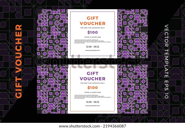 Modern Gift Card Templates Geometric Pattern Stock Vector (Royalty Free ...