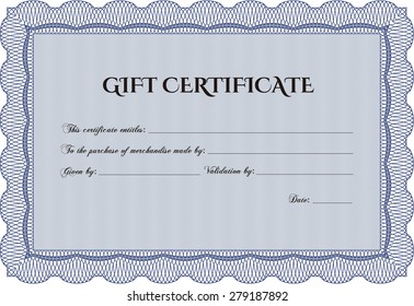 Modern Gift Certificate Vector Illustrationwith Complex Stock Vector ...