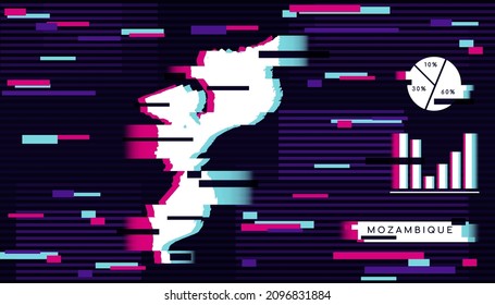 Modern Glitch Effect Mexico Map Perfect Stock Vector (Royalty Free ...