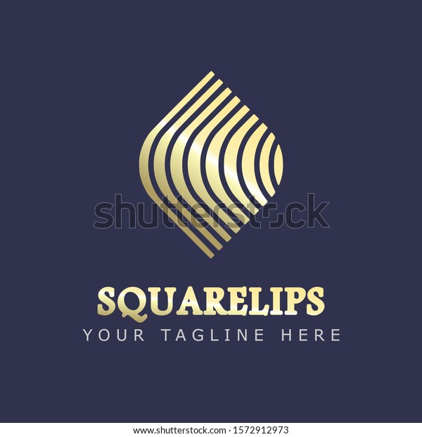 Modern Gold Square Logo Abstract Business Stock Vector (Royalty Free ...